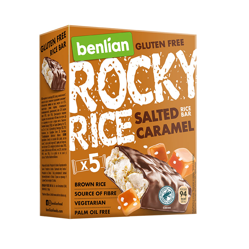 Buy ROCKY RICE SALTED CARAMEL 18g x 5pcs Online Now – Cyprus – Sweets ...